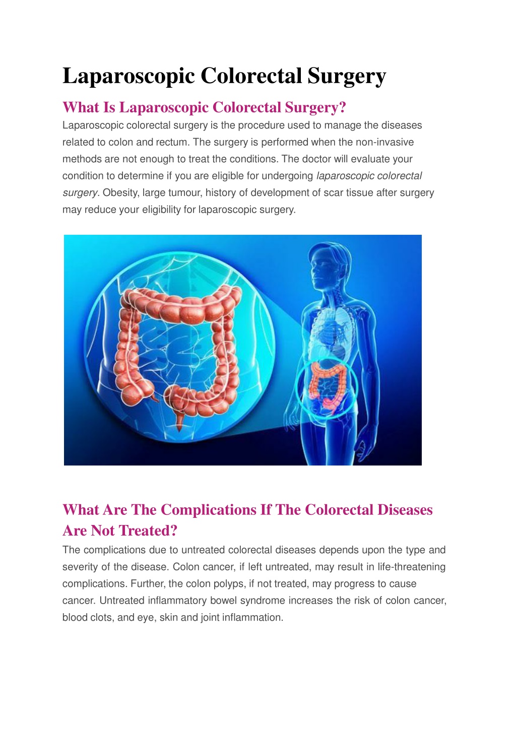 PPT - Laparoscopic Colorectal Surgery In Delhi By Dr. Neeraj Goel ...