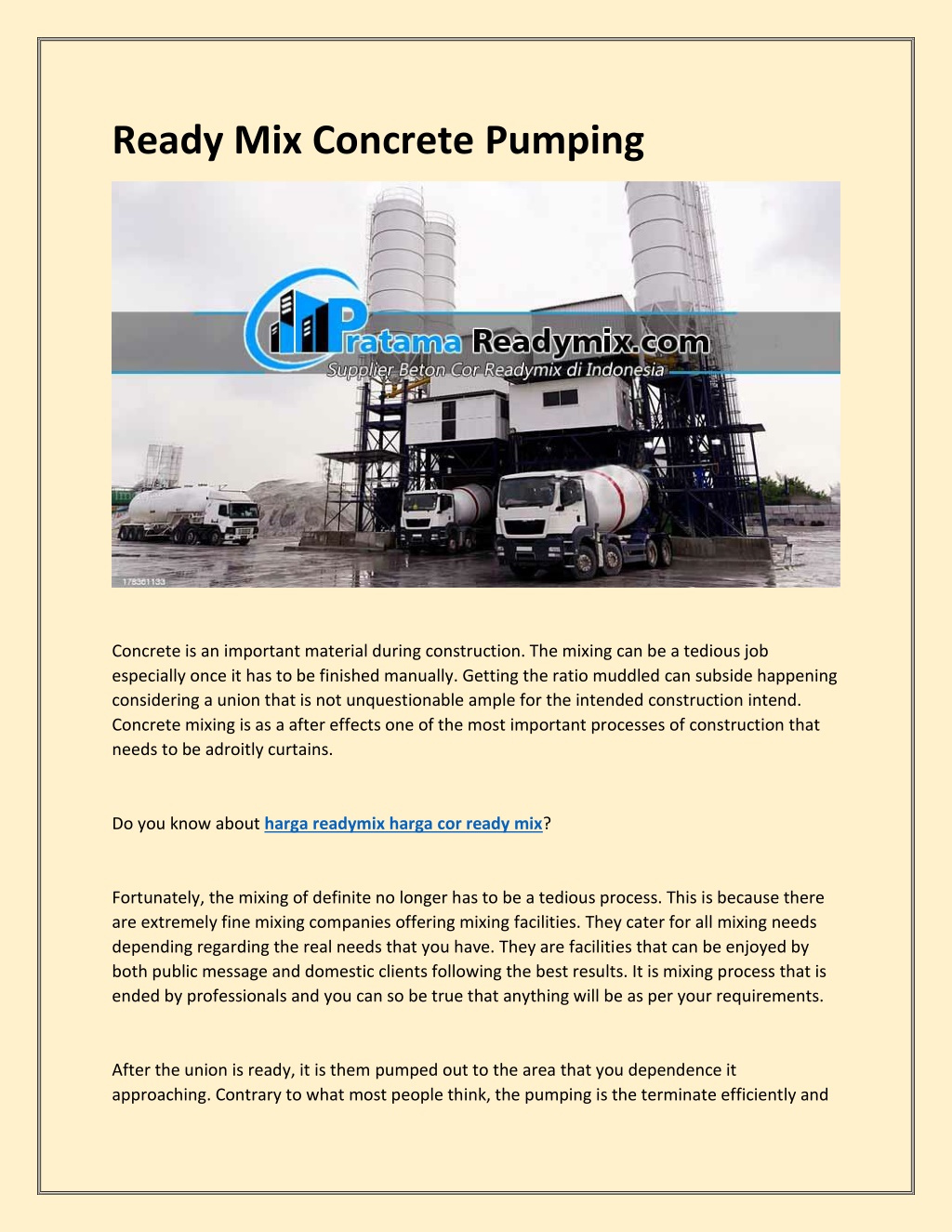 PPT - Ready Mix Concrete Pumping PowerPoint Presentation, free download ...