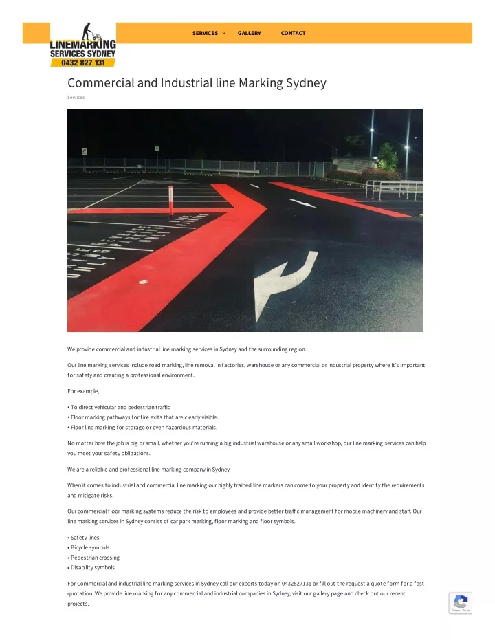 PPT - Commercial And Industrial Line Marking Sydney | Commercial And ...
