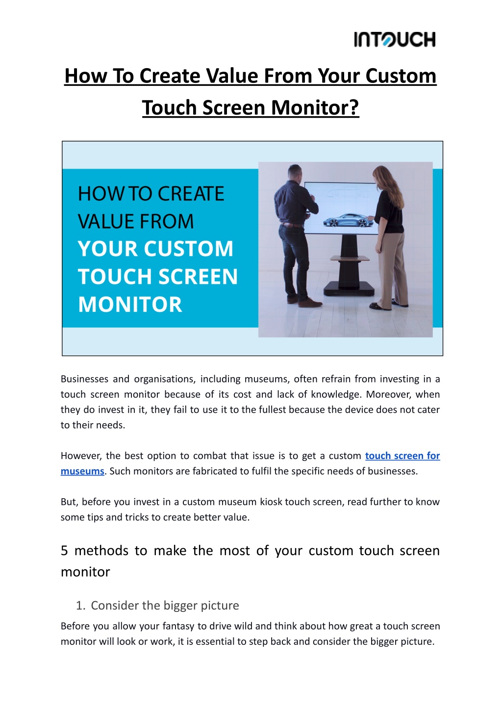 PPT - How To Create Value From Your Custom Touch Screen Monitor ...
