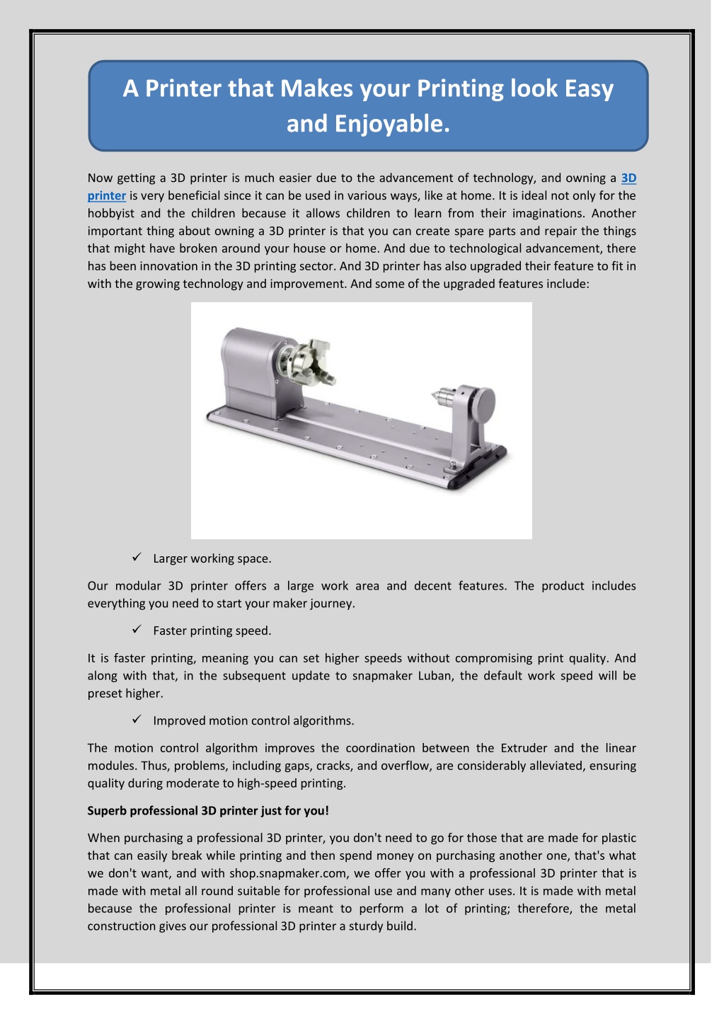 PPT - A Printer that Makes your Printing look Easy and Enjoyable ...