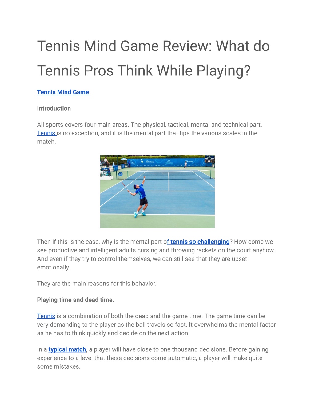 PPT - Tennis Mind Game Review_ What do Tennis Pros Think While Playing ...