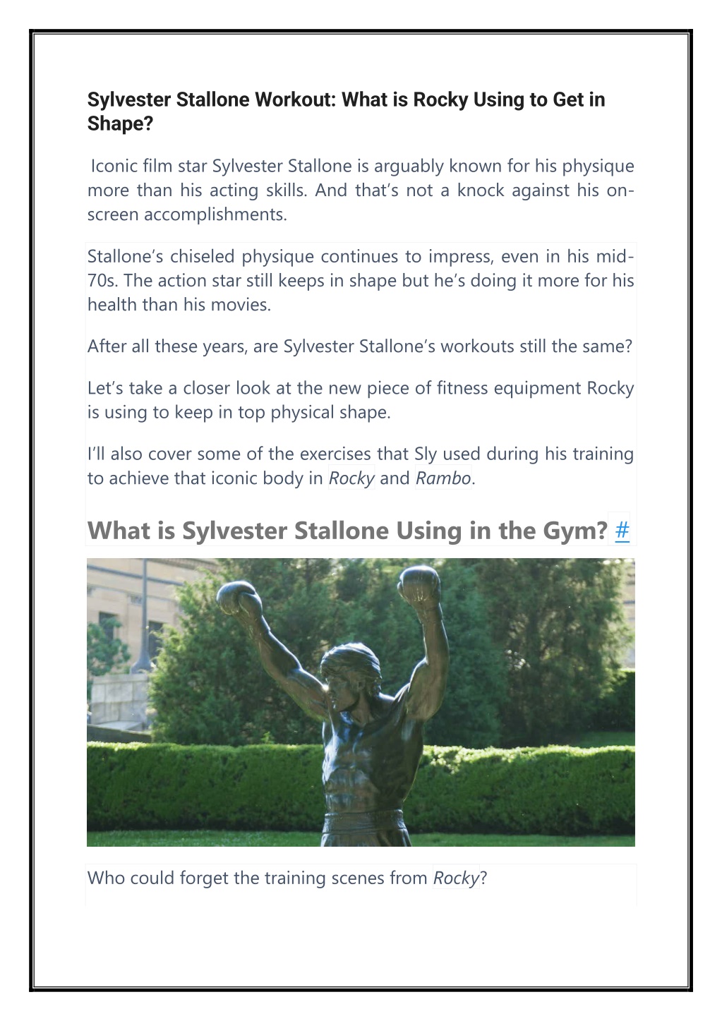 PPT - Sylvester Stallone Workout PowerPoint Presentation, free download ...