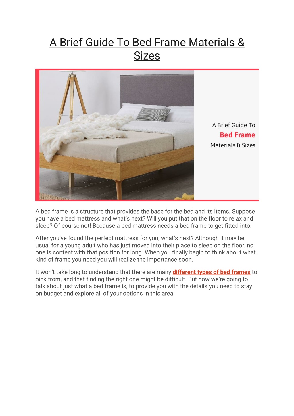 PPT - A Brief Guide To Bed Frame Materials PowerPoint Presentation ...