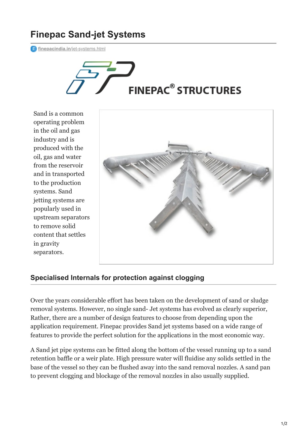 PPT - finepacindia.in-Finepac Sand-jet Systems PowerPoint Presentation - ID:11671238
