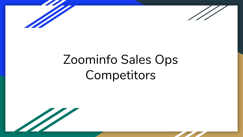 PPT - Zoominfo Sales Ops Competitors PowerPoint Presentation, free ...