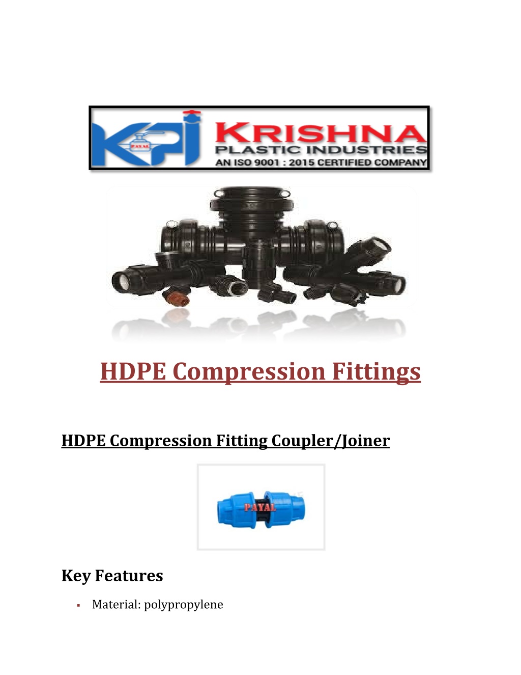 PPT - HDPE Compression Fittings PowerPoint Presentation, free download ...
