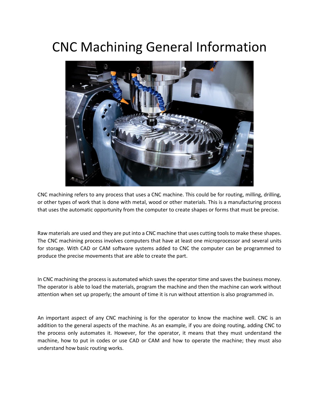 PPT - CNC Machining General Information PowerPoint Presentation, free ...