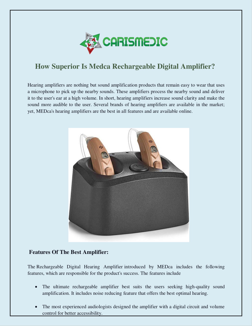 PPT - How Superior Is Medca Rechargeable Digital Amplifier PowerPoint ...