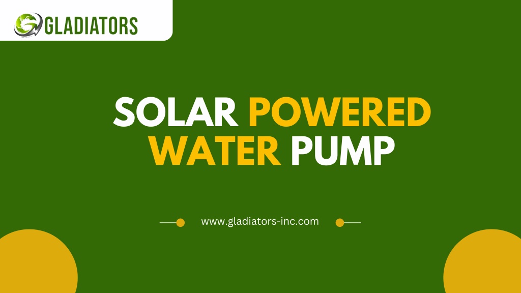 PPT - Solar Powered Water Pump PowerPoint Presentation, free download ...