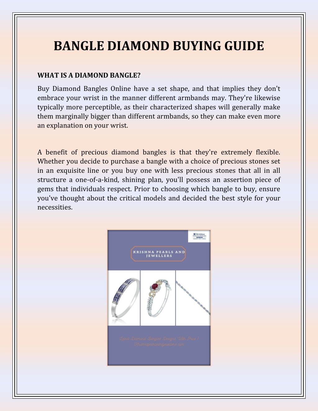 PPT - BANGLE DIAMOND BUYING GUIDE PowerPoint Presentation, free download - ID:11677543