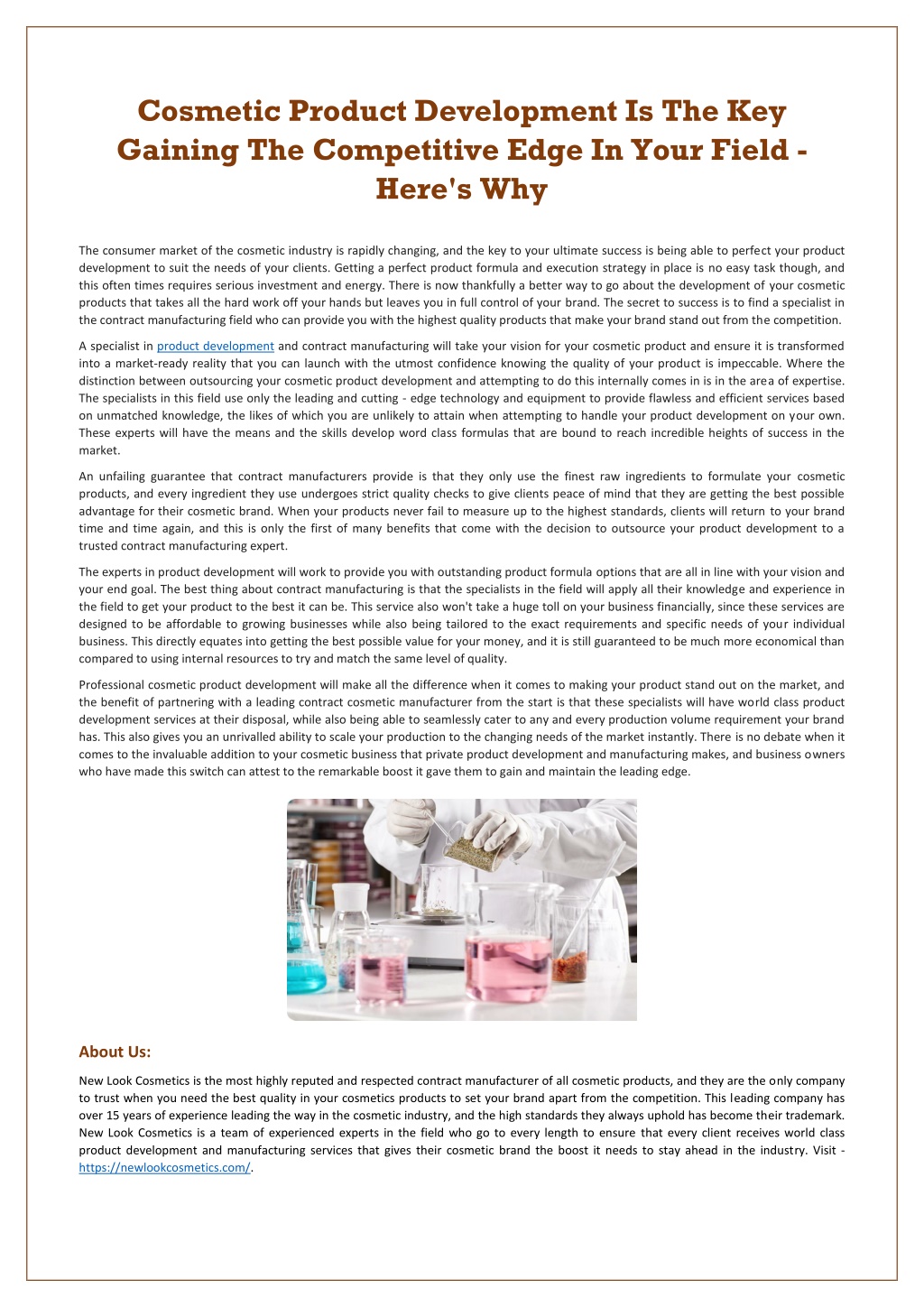 PPT - Cosmetic Product Development Is The Key Gaining The Competitive ...