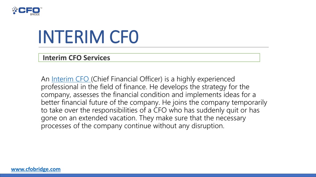 PPT - Interim CFO PowerPoint Presentation, free download - ID:11678840