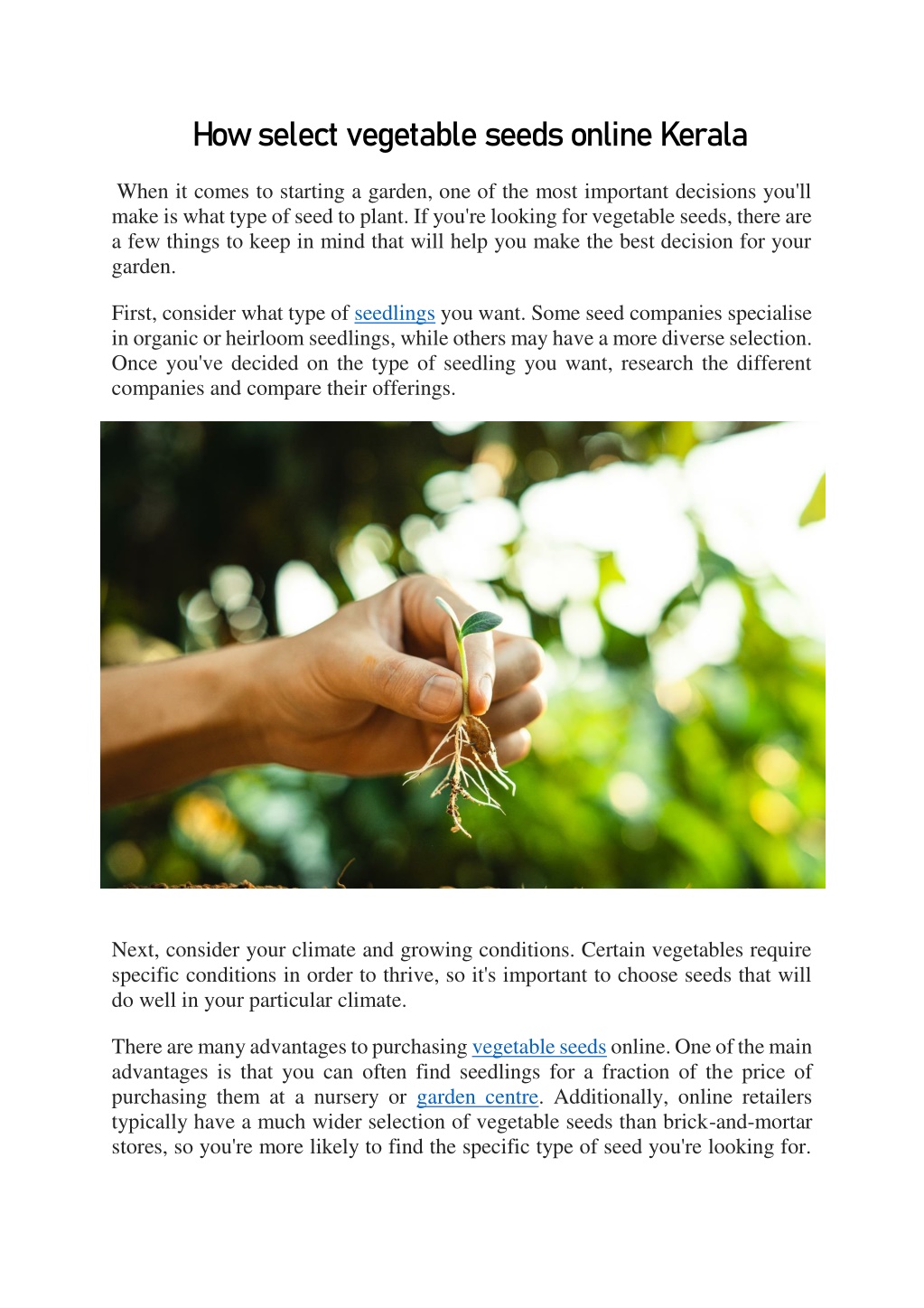 PPT - How select vegetable seeds online Kerala PowerPoint Presentation ...