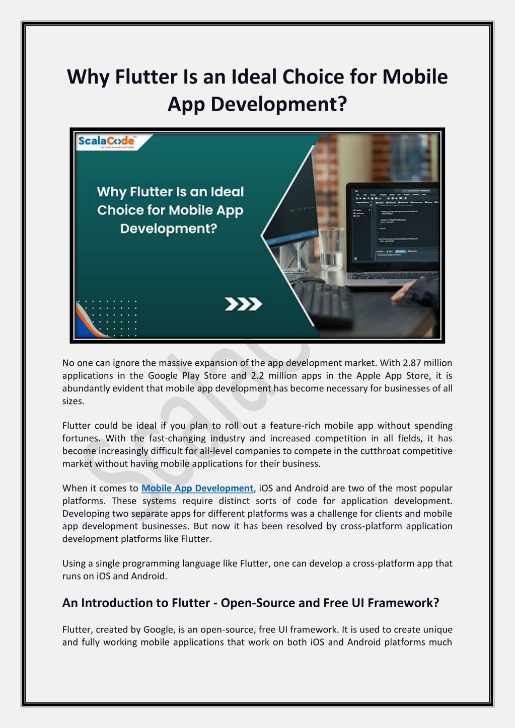PPT - Why Flutter Is an Ideal Choice for Mobile App Development ...
