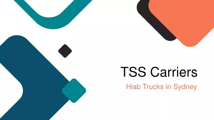 PPT - Hiab Truck Mounted Crane - TSS CARRIERS PowerPoint Presentation ...