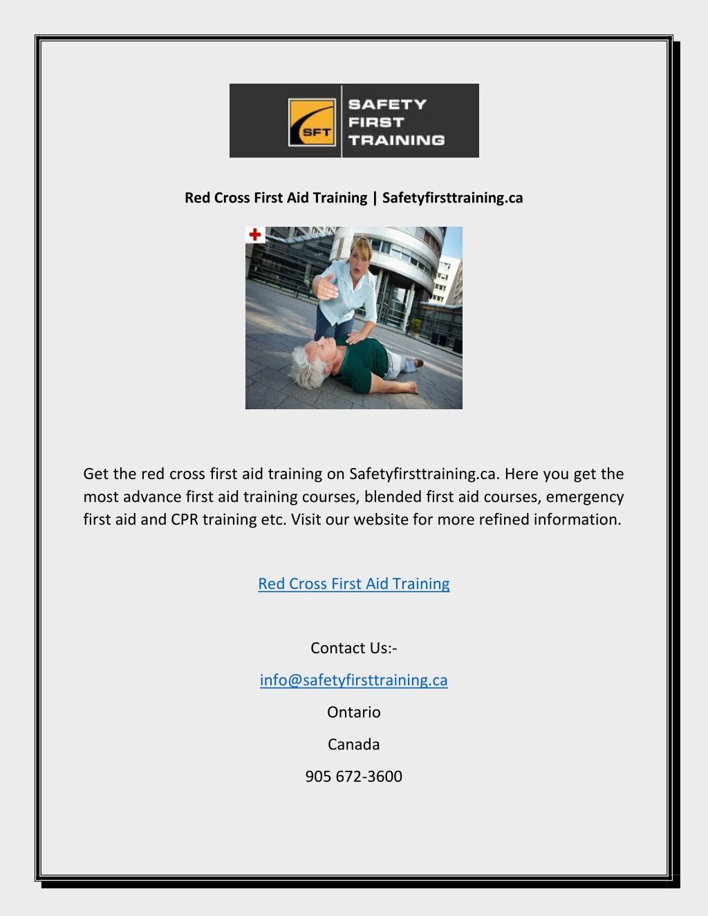PPT - Red Cross First Aid Training PowerPoint Presentation, free ...