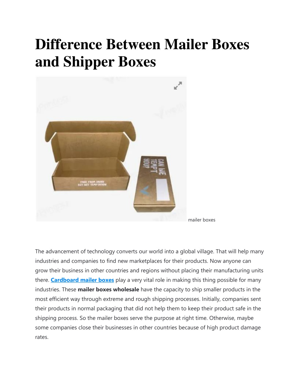 PPT - Difference Between Mailer Boxes and Shipper Boxes PowerPoint ...