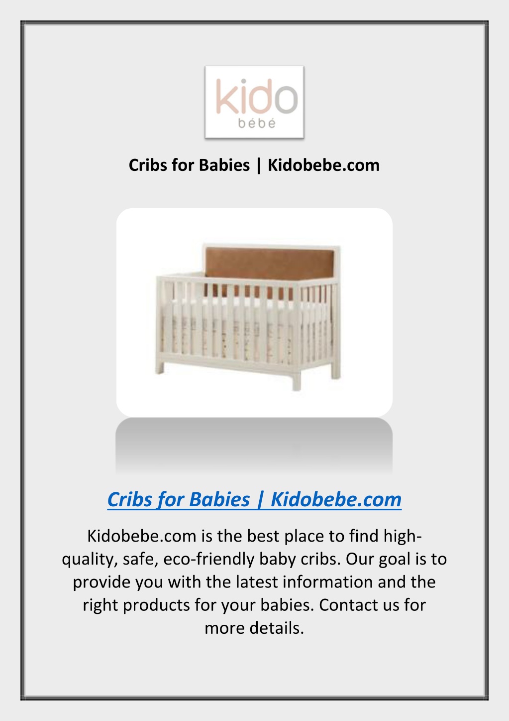 PPT - Cribs for Babies | Kidobebe.com PowerPoint Presentation, free ...