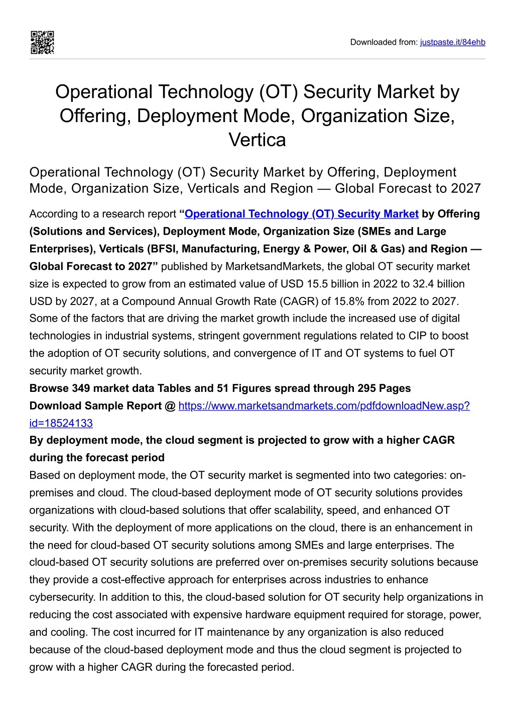 PPT - Operational Technology (OT) Security Market by Offering ...
