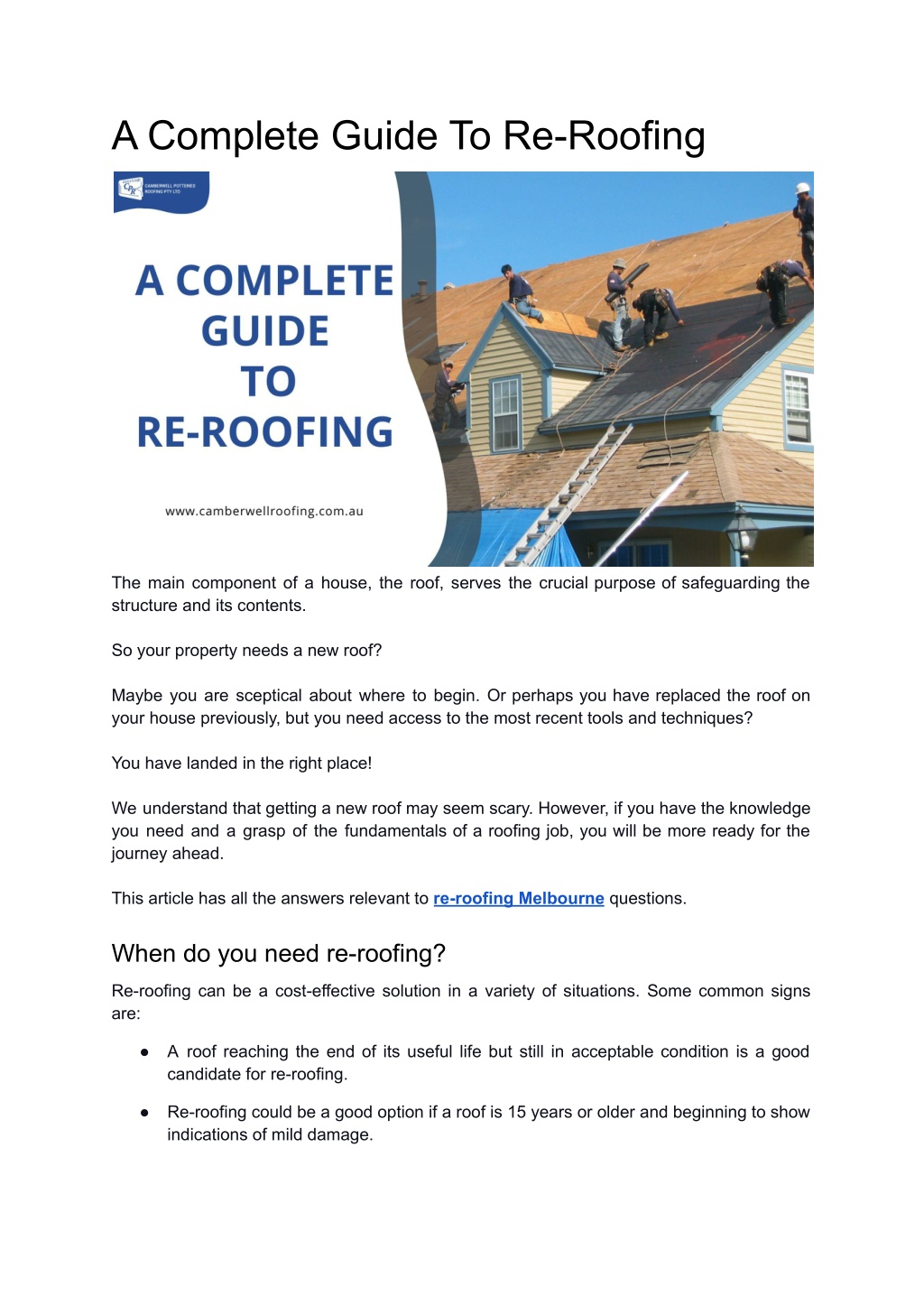 PPT - A Complete Guide To Re-Roofing PowerPoint Presentation, free ...