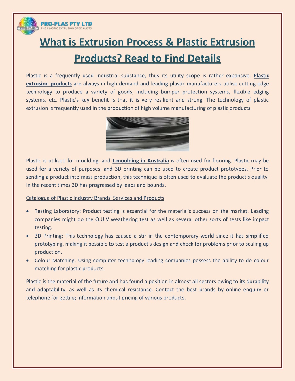 PPT - What is Extrusion Process & Plastic Extrusion Products Read to ...