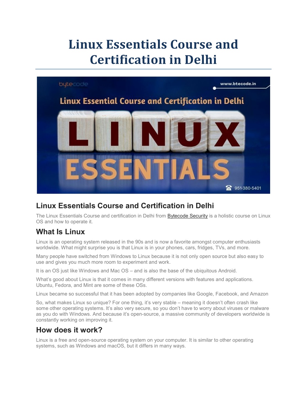 PPT - Linux Essentials Course and Certification in Delhi PowerPoint ...