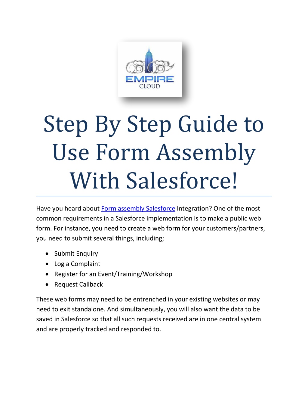PPT - Step By Step Guide to Use Form Assembly With Salesforce ...