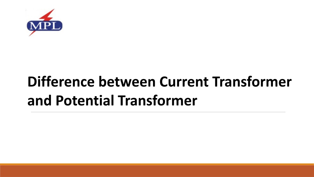 PPT - Difference between Current Transformer and Potential Transformer ...