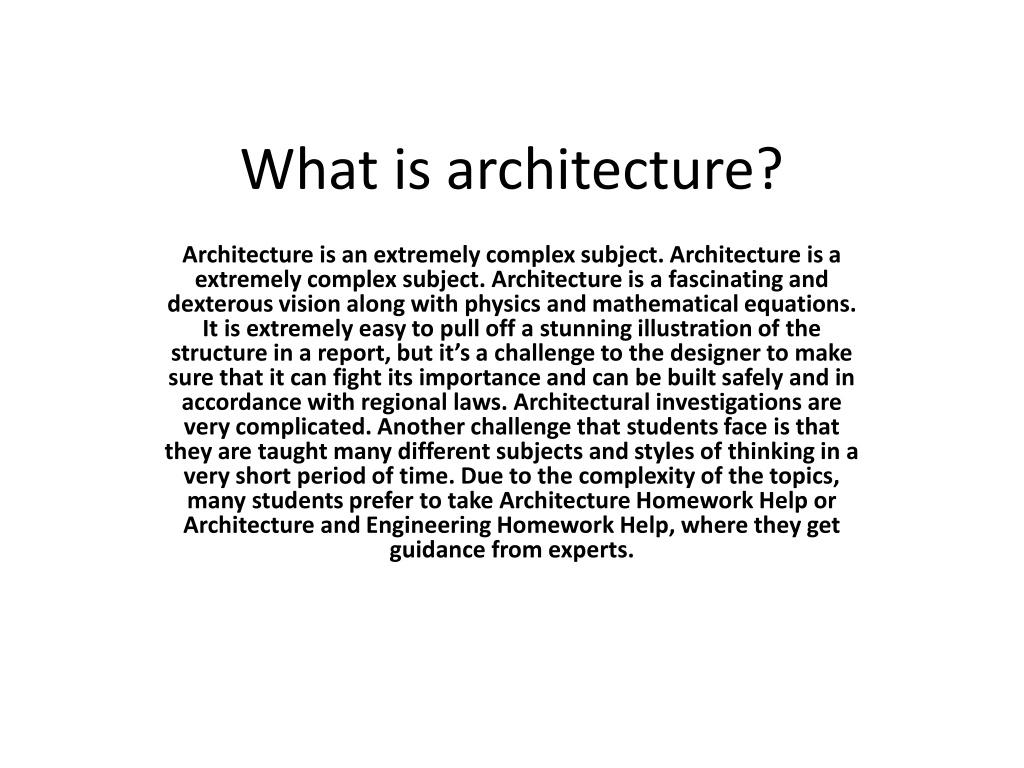 PPT - What is architecture PowerPoint Presentation, free download - ID ...