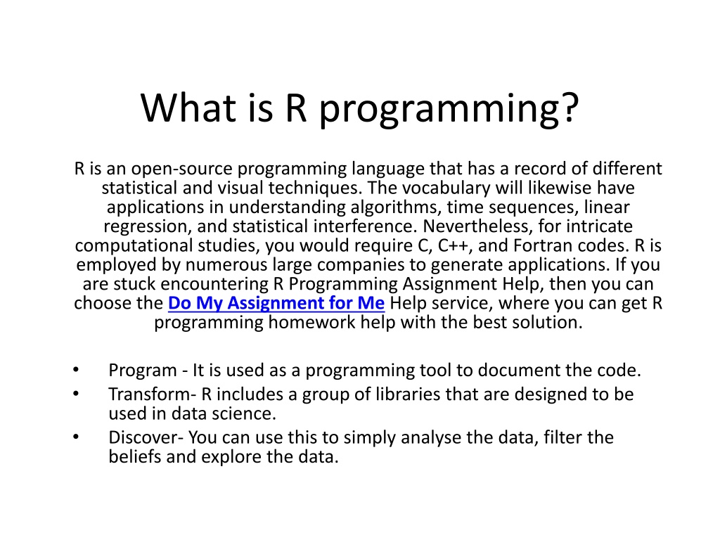 PPT - What is R programming PowerPoint Presentation, free download - ID ...