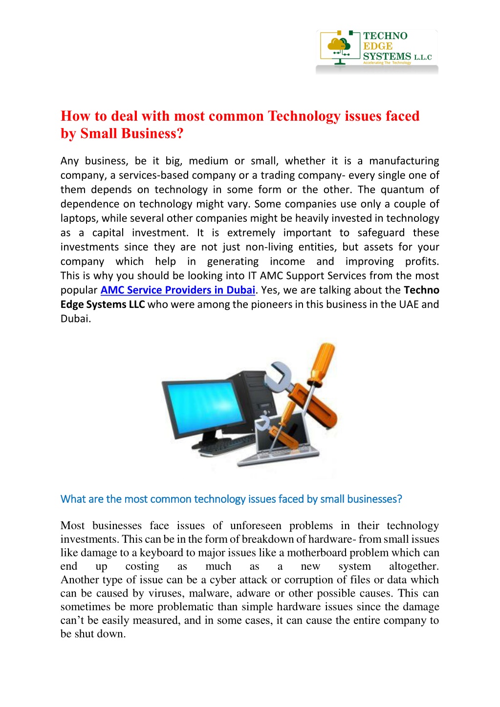 PPT - How to deal with most common Technology issues faced by Small ...