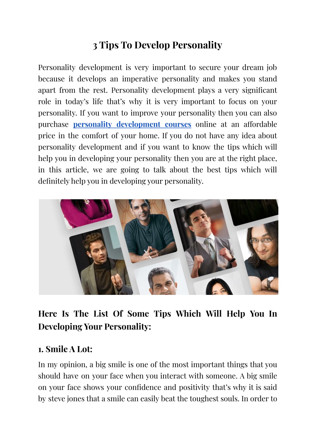 PPT - 3 Tips To Develop Personality PowerPoint Presentation, free ...