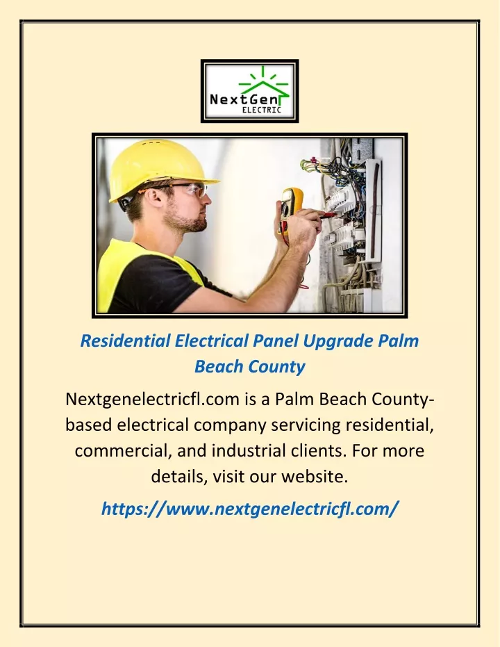 PPT - Residential Electrical Panel Upgrade Palm Beach County ...