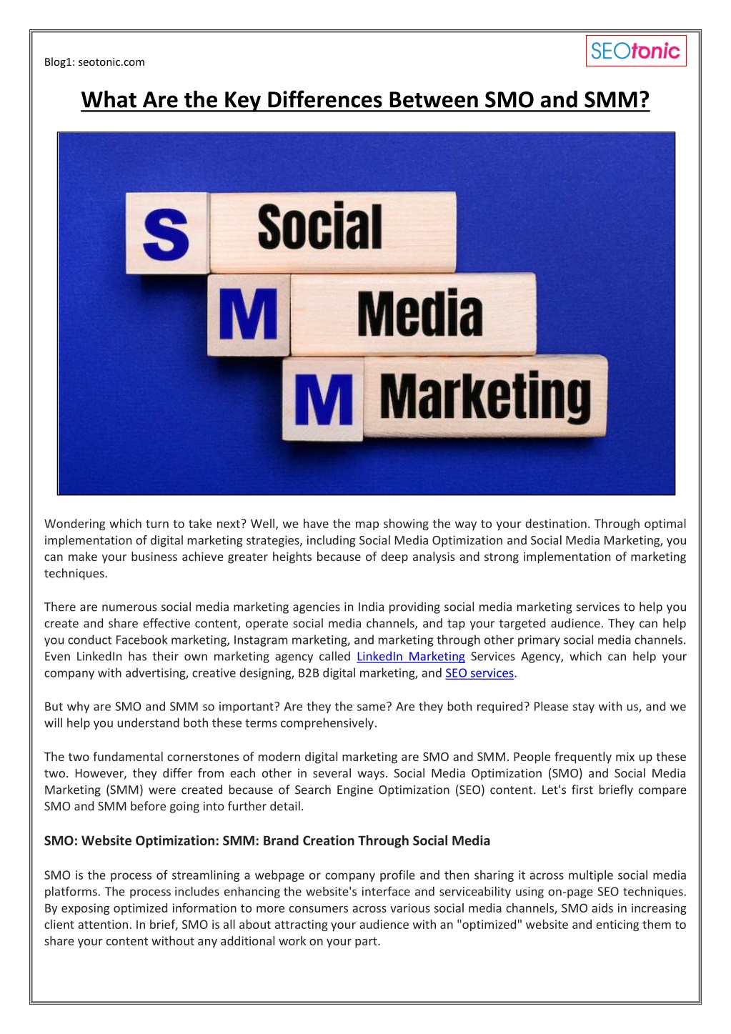 PPT - What Are the Key Differences Between SMO and SMM? PowerPoint ...