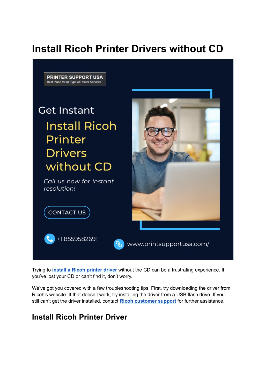 PPT - Install Ricoh Printer Drivers without CD PowerPoint Presentation ...