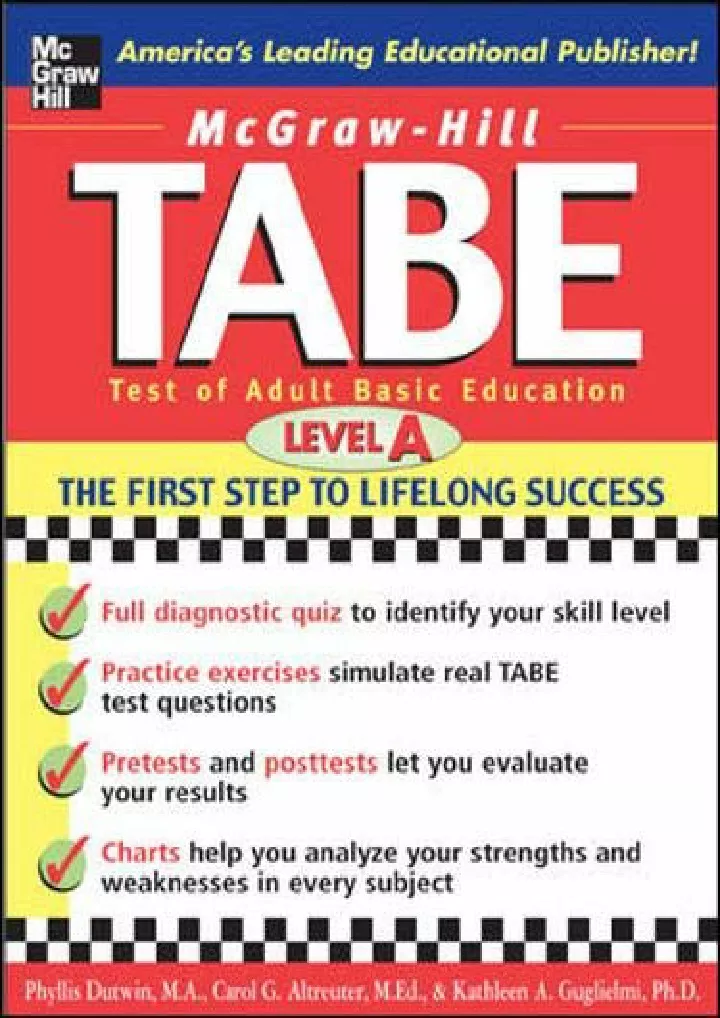 PPT - READ TABE Test of Adult Basic Education The First Step to ...
