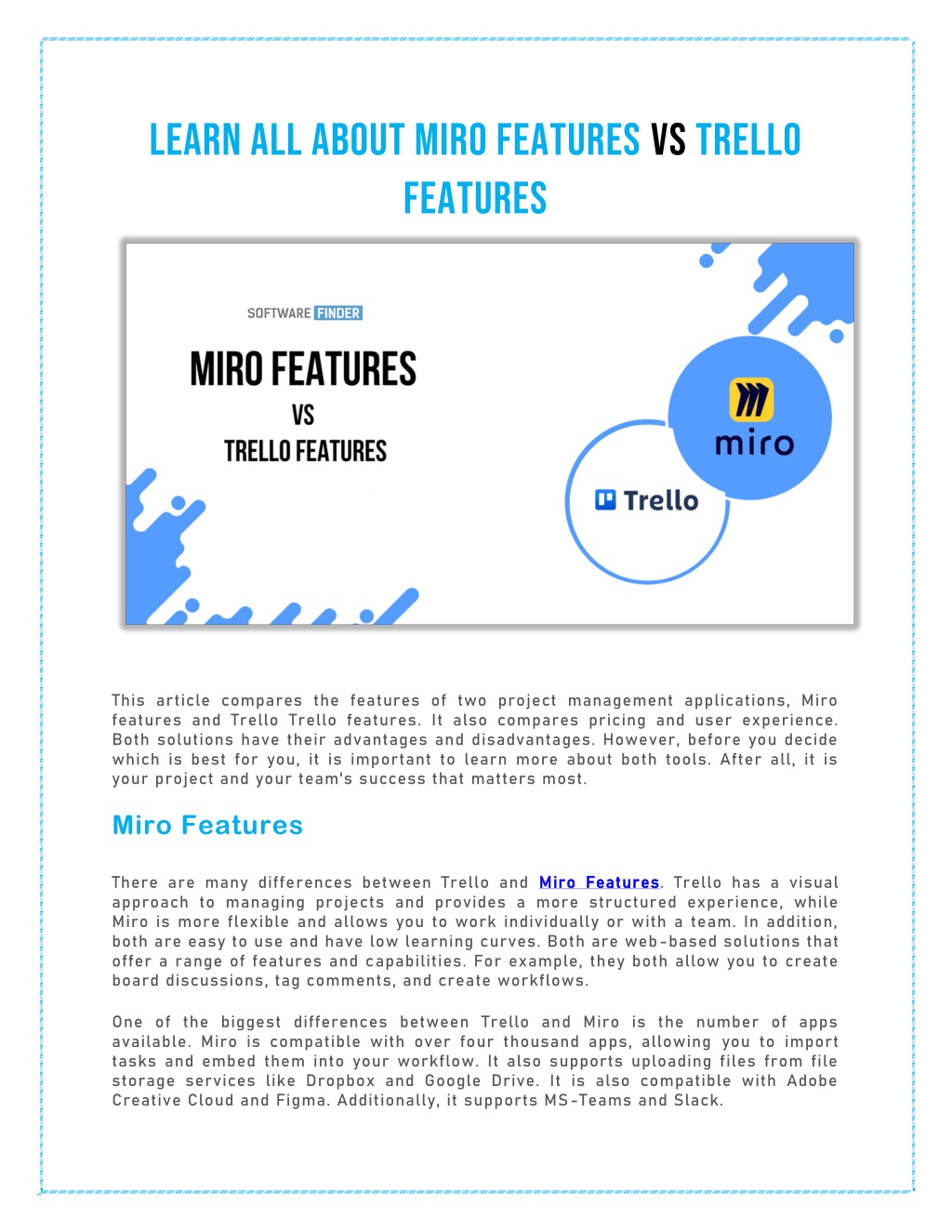PPT - Learn All About Miro Features Vs Trello Features PowerPoint ...
