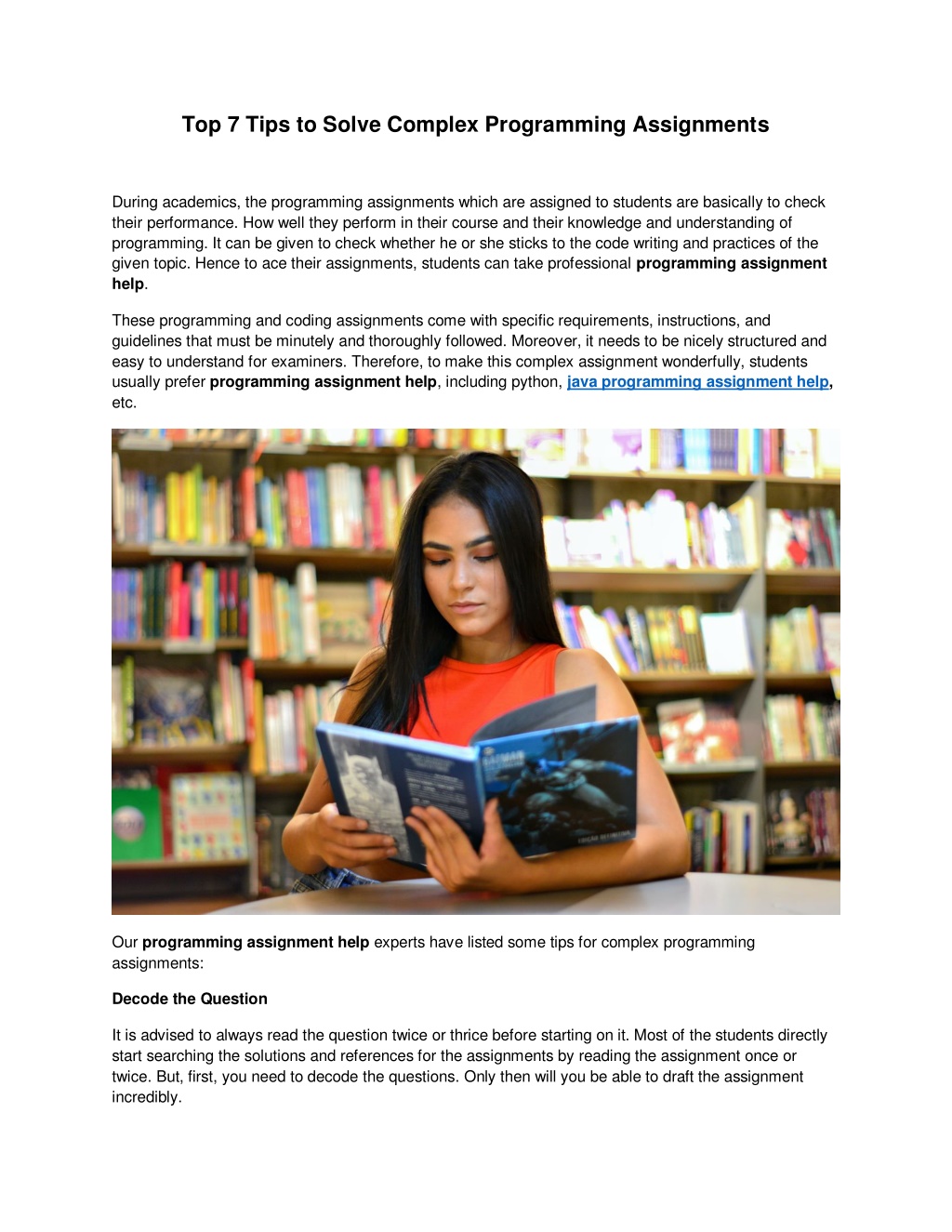 PPT - Top 7 Tips to Solve Complex Programming Assignments PowerPoint Presentation - ID:11712500