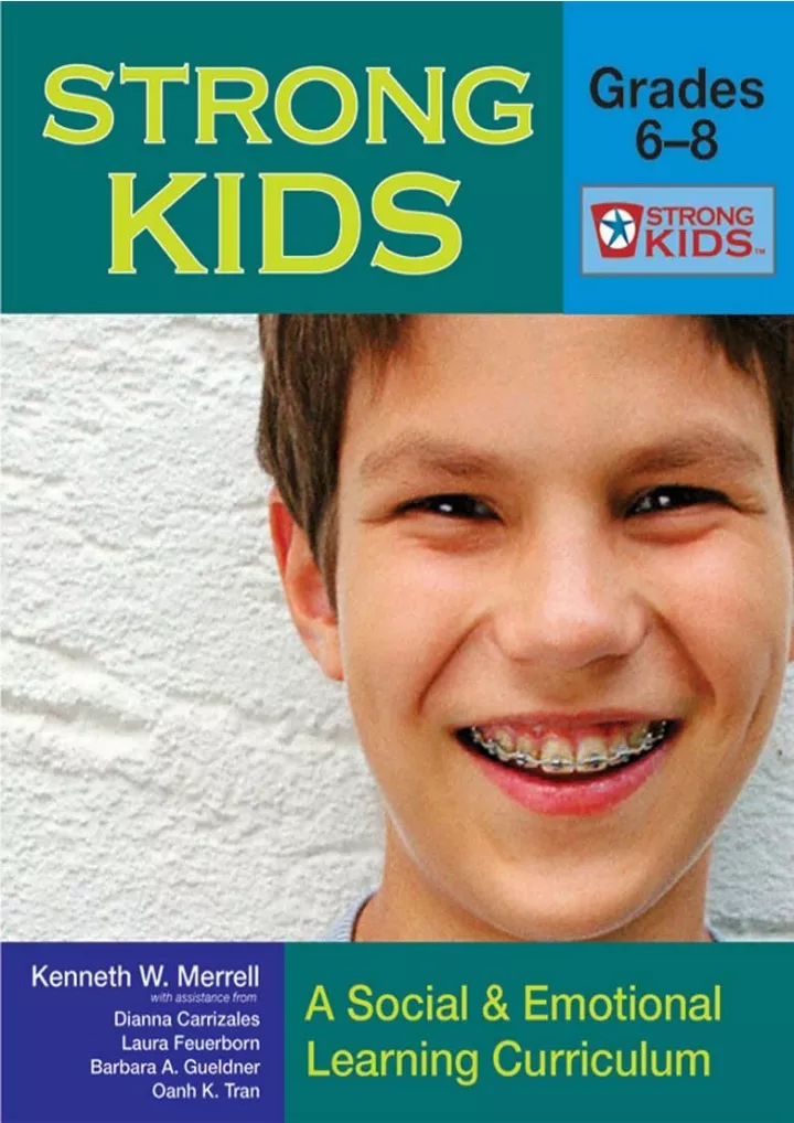 PPT - ePUB Strong Kids Grades 6 8 A Social and Emotional Learning ...