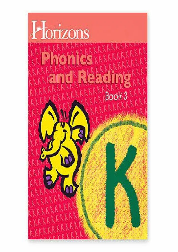 PPT - DOWNLOA T Horizons Kindergarten Phonics Reading Student Book 3 ...