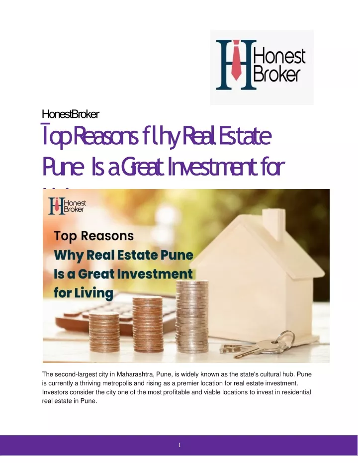 PPT - Top Reasons Why Real Estate Pune Is a Great Investment for Living ...