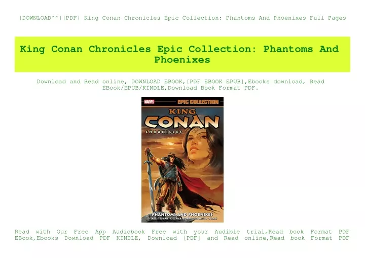 PPT - [DOWNLOAD^^][PDF] King Conan Chronicles Epic Collection Phantoms ...