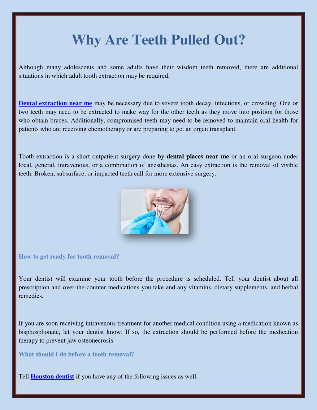 PPT - Why Are Teeth Pulled Out? PowerPoint Presentation, free download ...