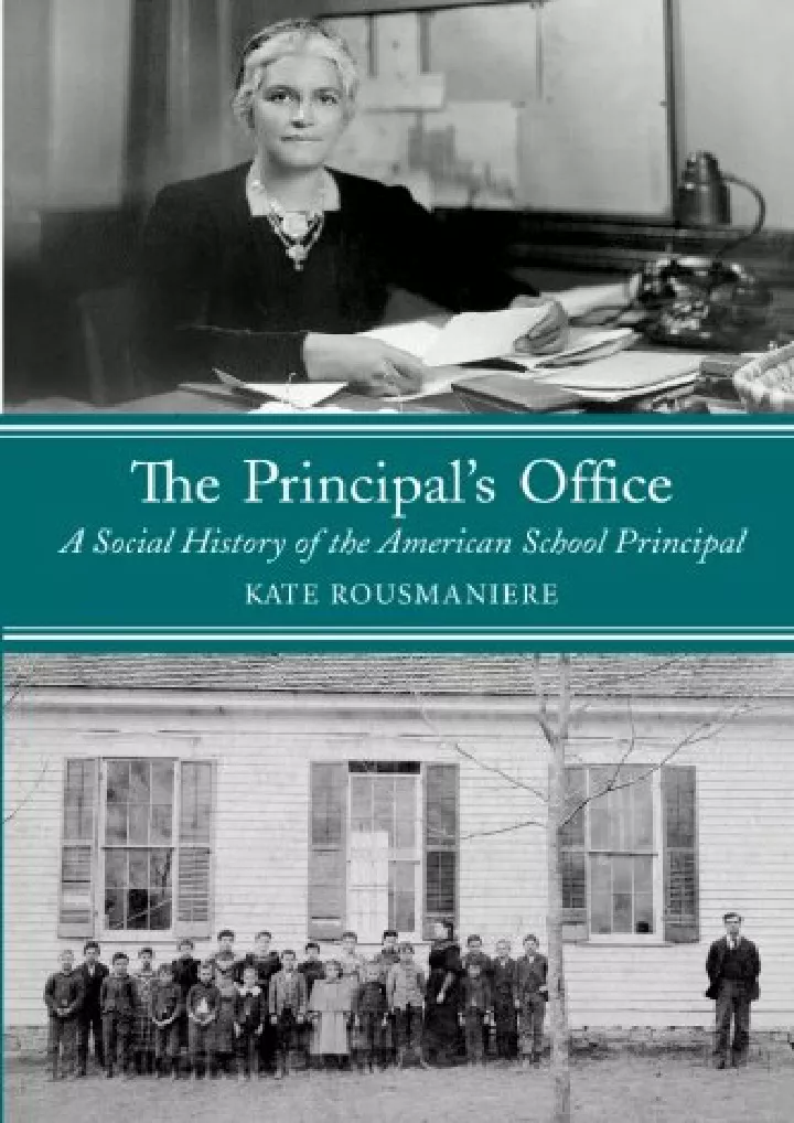 PPT - READ The Principal s Office A Social History of the American ...