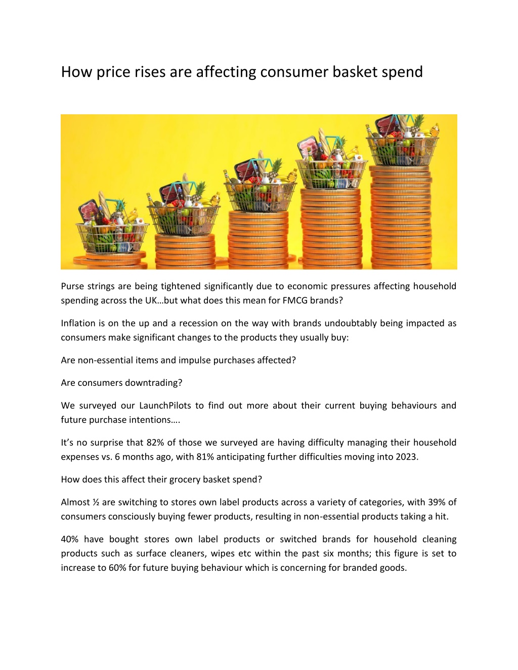 PPT - How price rises are affecting consumer basket spend - Launchpad ...