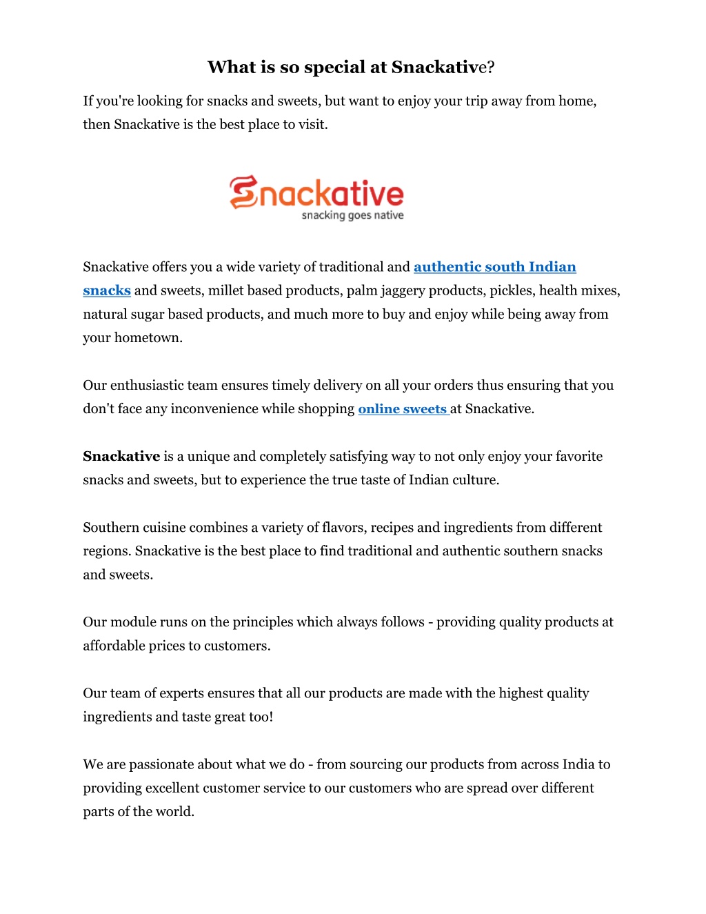 PPT - What is so special at Snackative PowerPoint Presentation, free ...