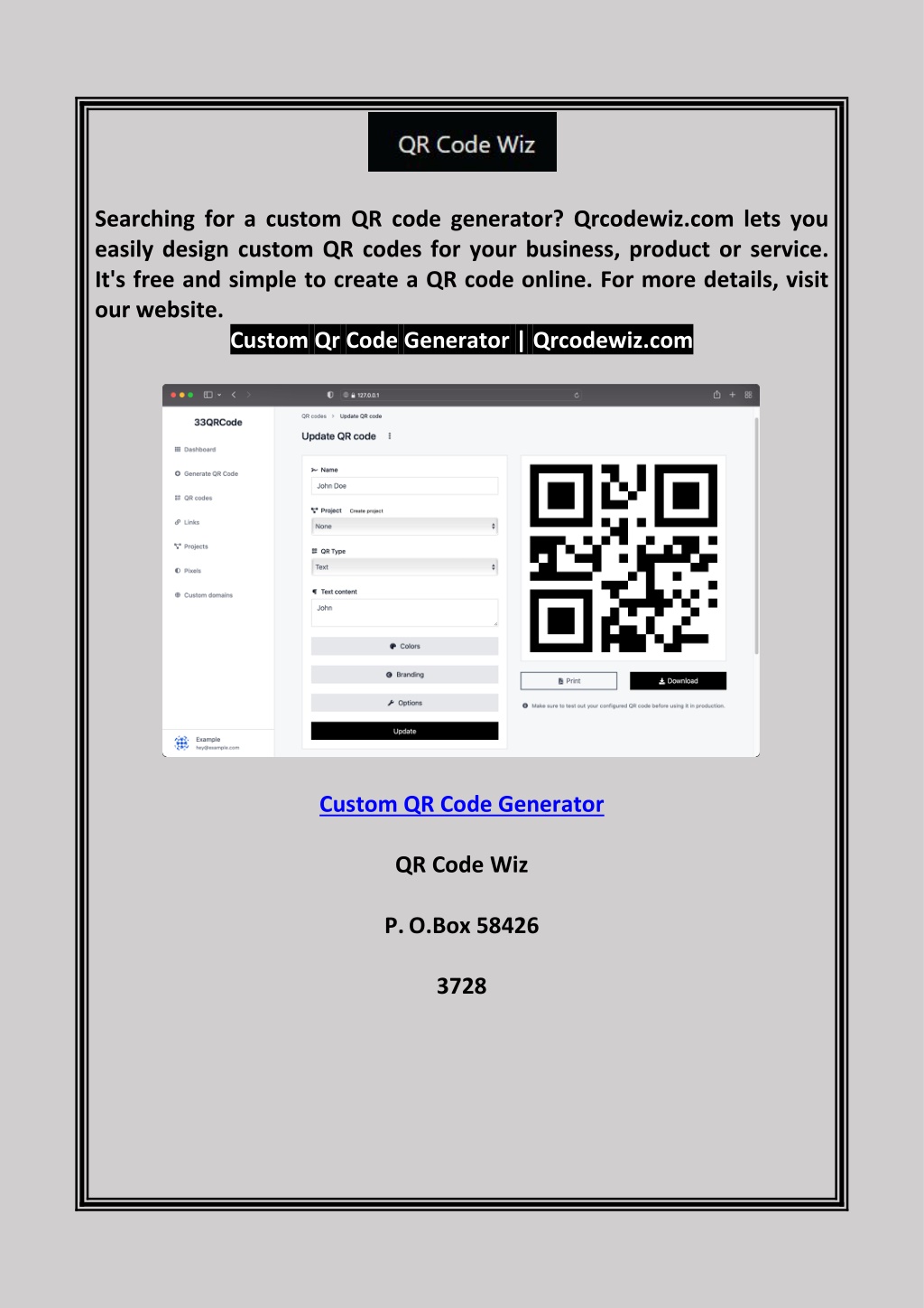 PPT - Custom Qr Code Generator Qrcodewiz.com PowerPoint Presentation ...