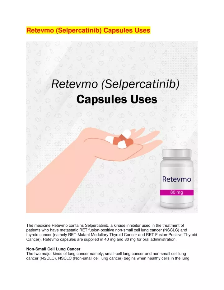 PPT - Retevmo 80 mg Capsule Price in India | indian pharma Network ...