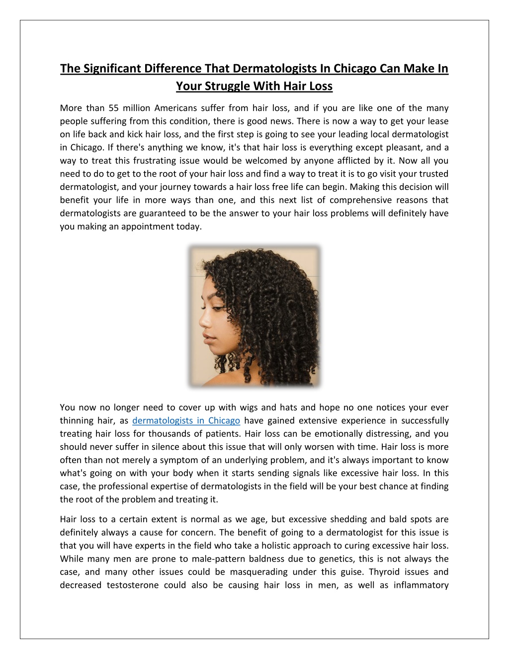 PPT - The Significant Difference That Dermatologists In Chicago Can ...
